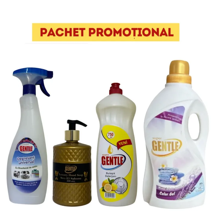 Pachet Promoțional Gentle – Detergenți & Săpun Lichid cu Reducere