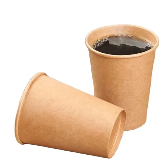 Pahare din carton kraft natur 10 oz (295 ml), set 100 bucăți ...